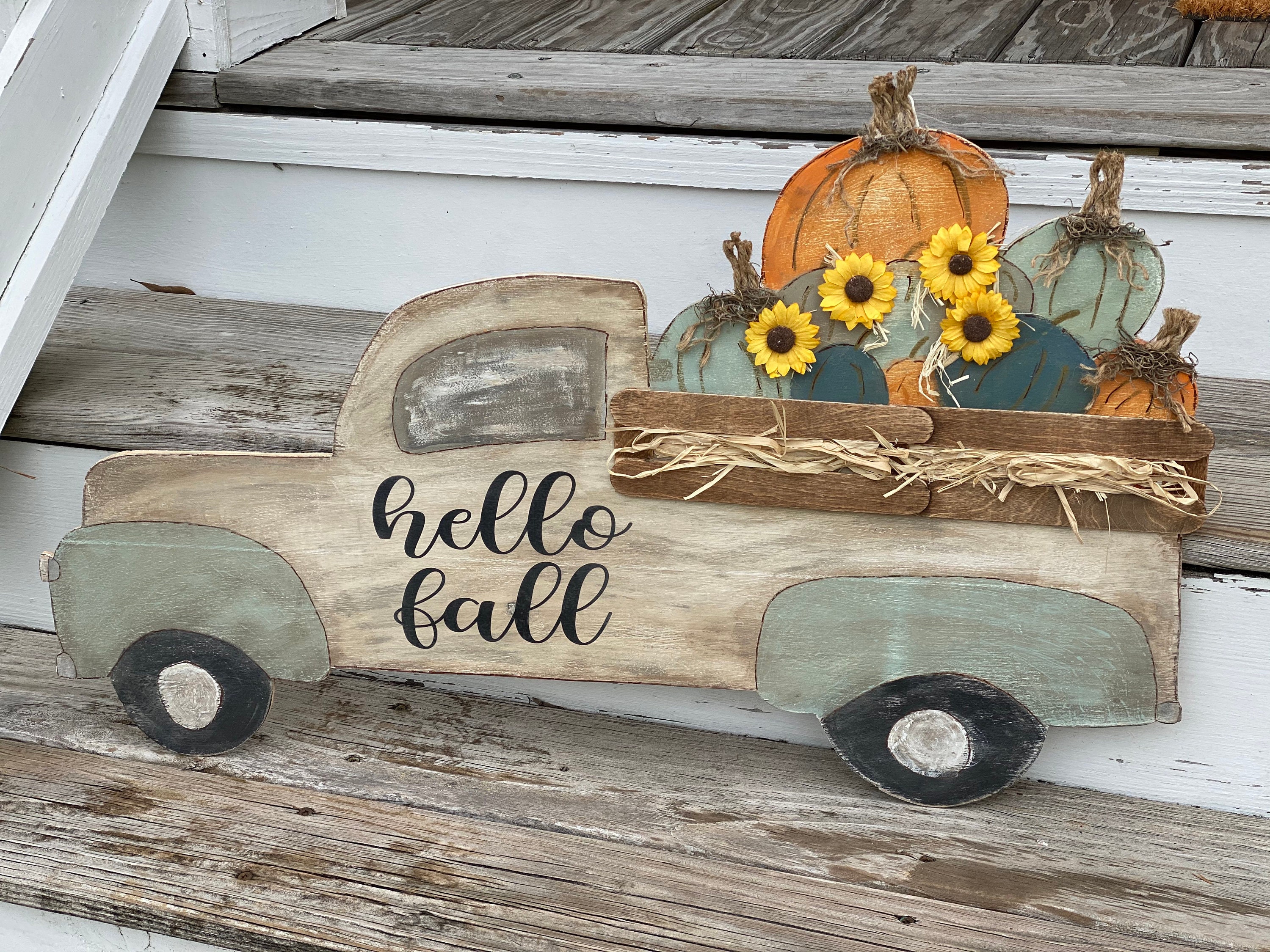 Hello Fall Truck - Etsy