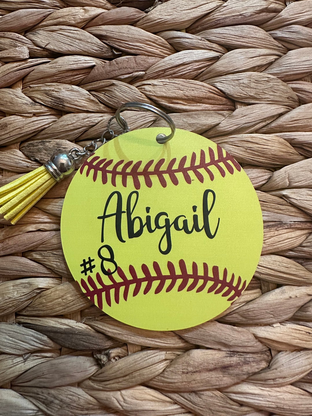 Softball Key Chains - Etsy