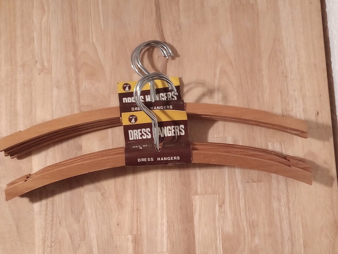 NOS 1980s Wooden Hangers – Set of 8 Vintage Unused - Etsy