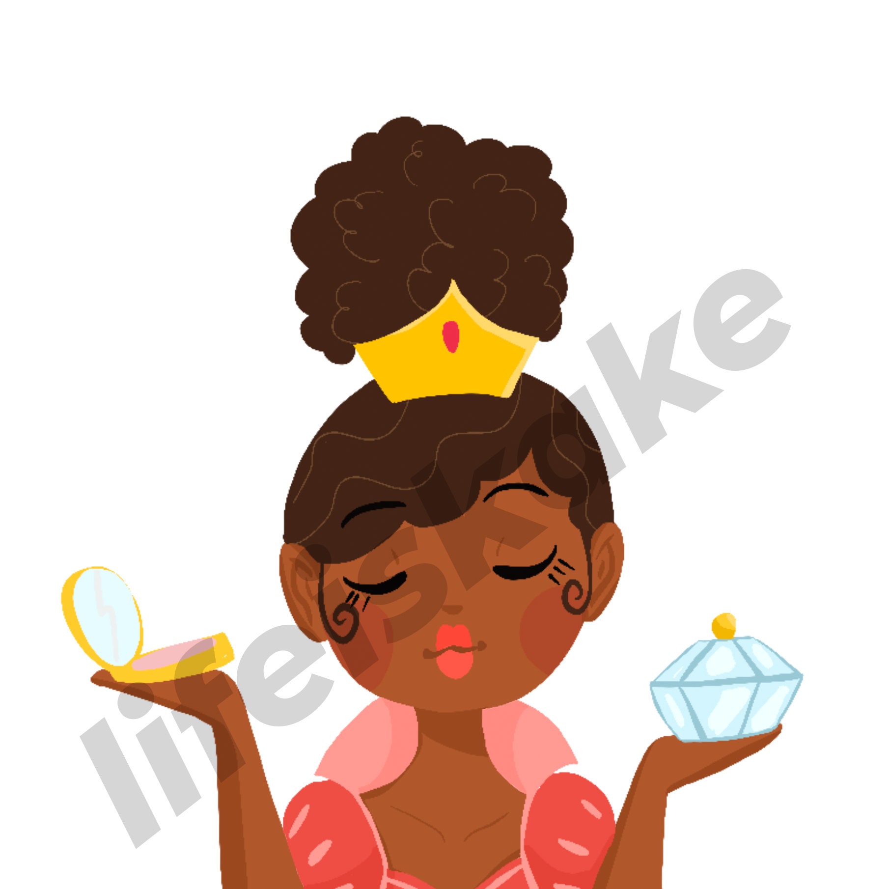 Princess, Png, Pdf, Jpeg, Digital Download. Brown Girl. Little Black ...