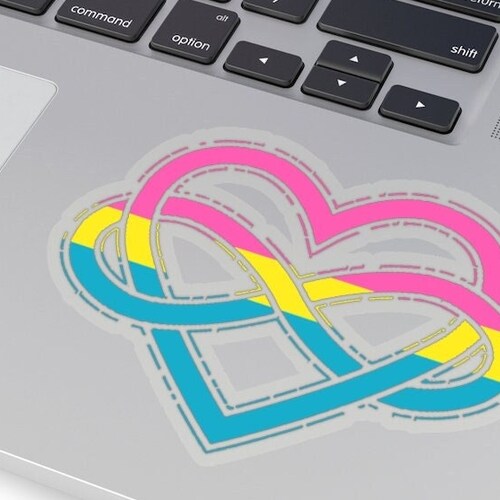 Pan Poly Pride Infinity Heart Enamel Pin - Etsy