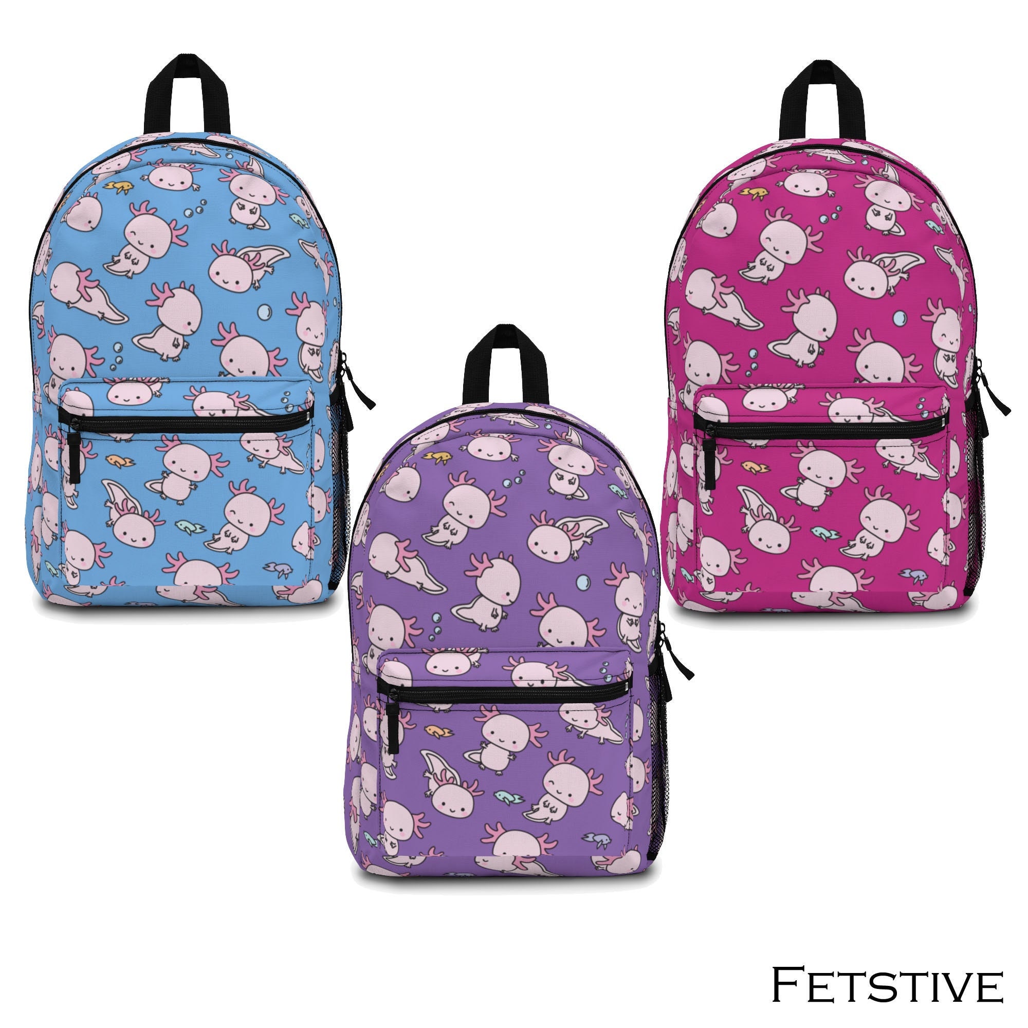Adorable Axolotl Backpack available in Several Colors made - Etsy Canada