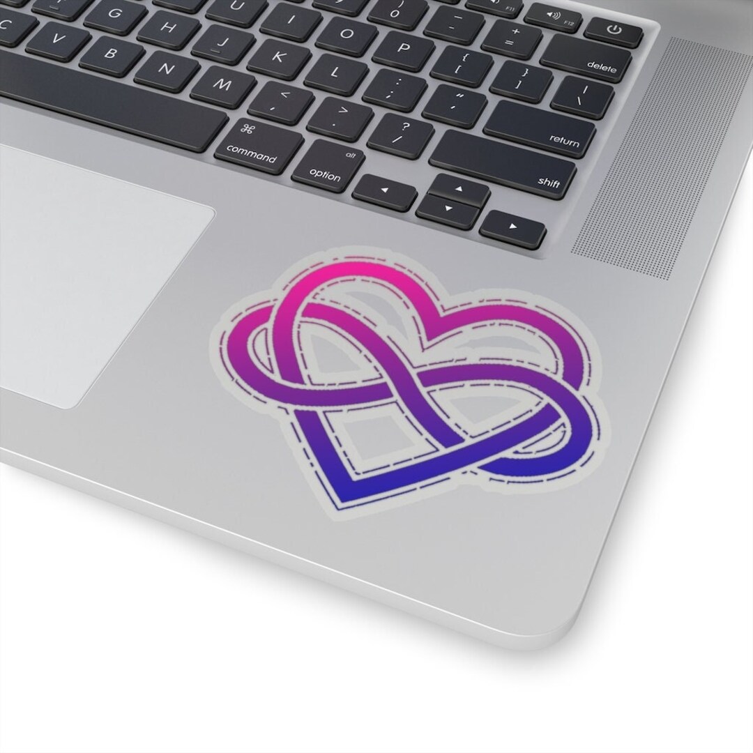 Bi Poly Pride Infinity Heart Kiss-cut Sticker - Etsy