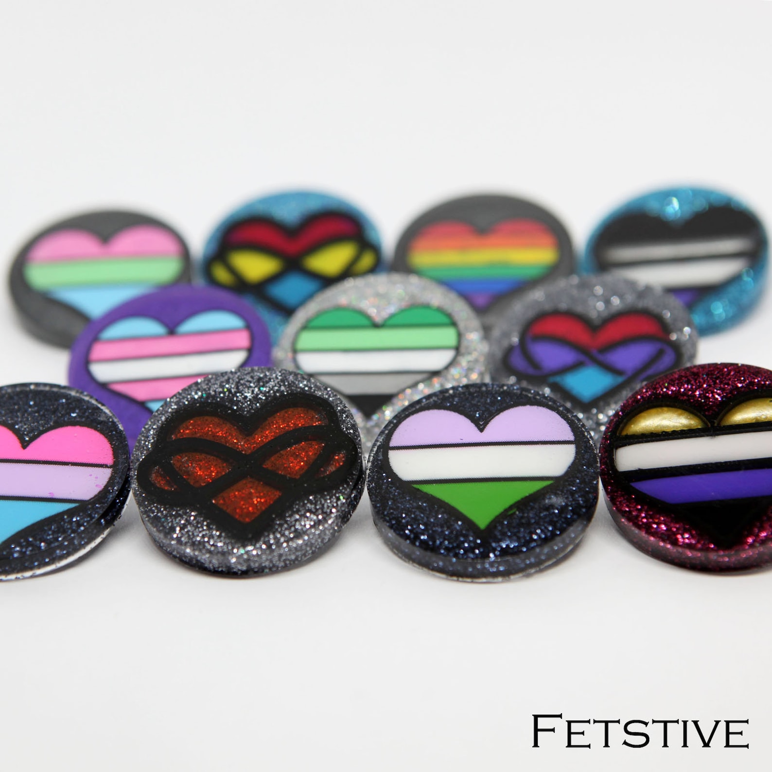 Heart Pride Flag Pin available in Several Styles - Etsy