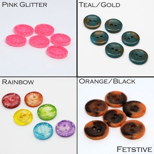18mm Buttons set of 6 several Color Options Available - Etsy