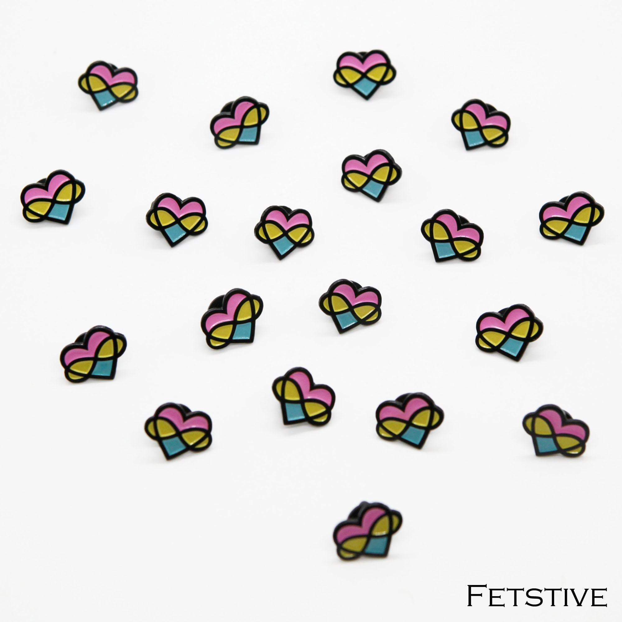 Pan Poly Pride Infinity Heart Enamel Pin - Etsy