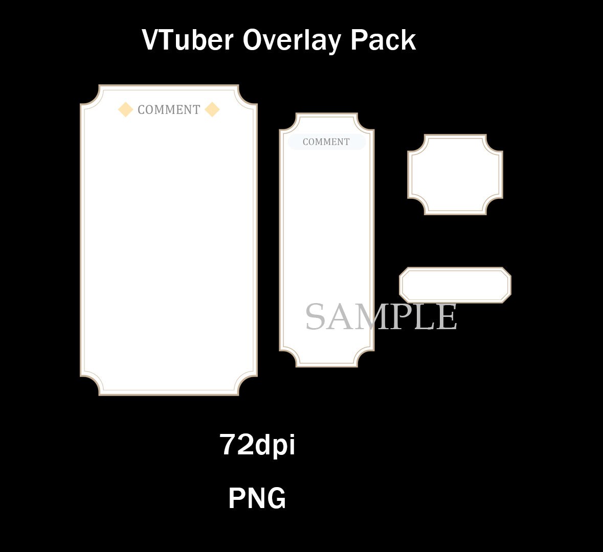 Yellow Japanese Ume Flower Style Vtuber Overlay Pack /gaming / Chatting ...