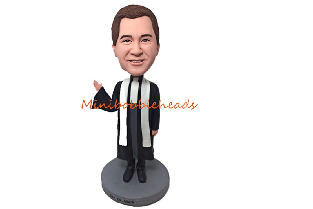 Handmade Custom Priest Bobblehead, Bibble Religious Wedding Officiant ...