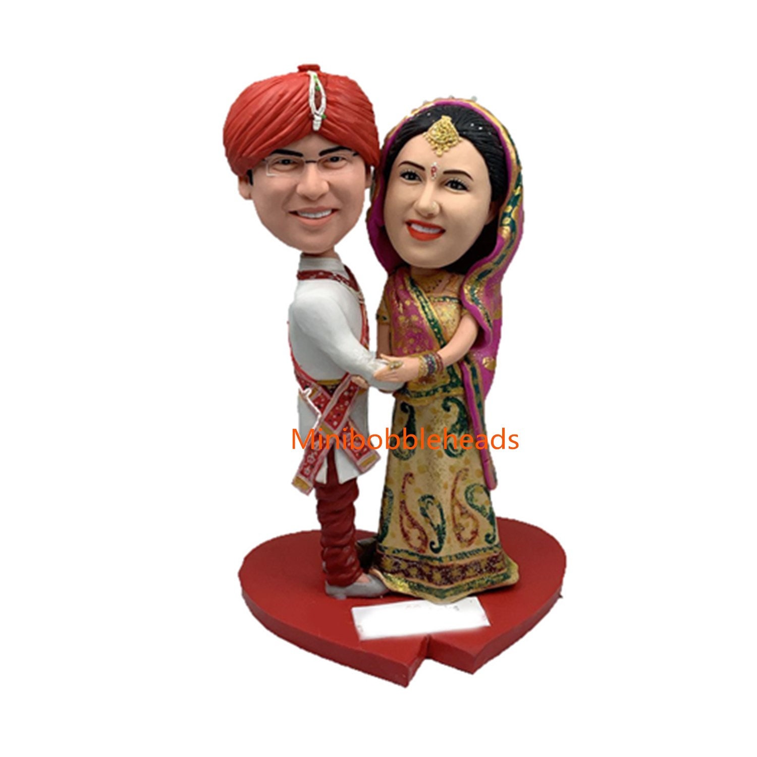 Custom Personalize, Handmade Dolls, Indian Wedding ，wedding Bobbleheads ...