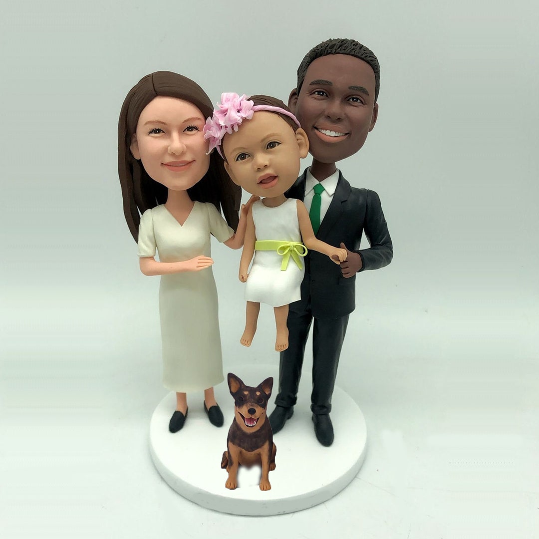 Custom Family Bobbleheads, Create My Family Bobblehead, Family of Four ...
