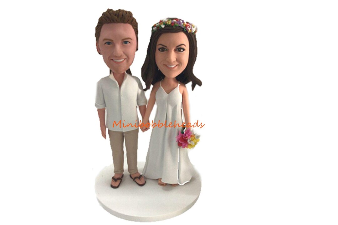 Handmade Custom New Married Couple Wedding Bobble Head 100% Handmade ...
