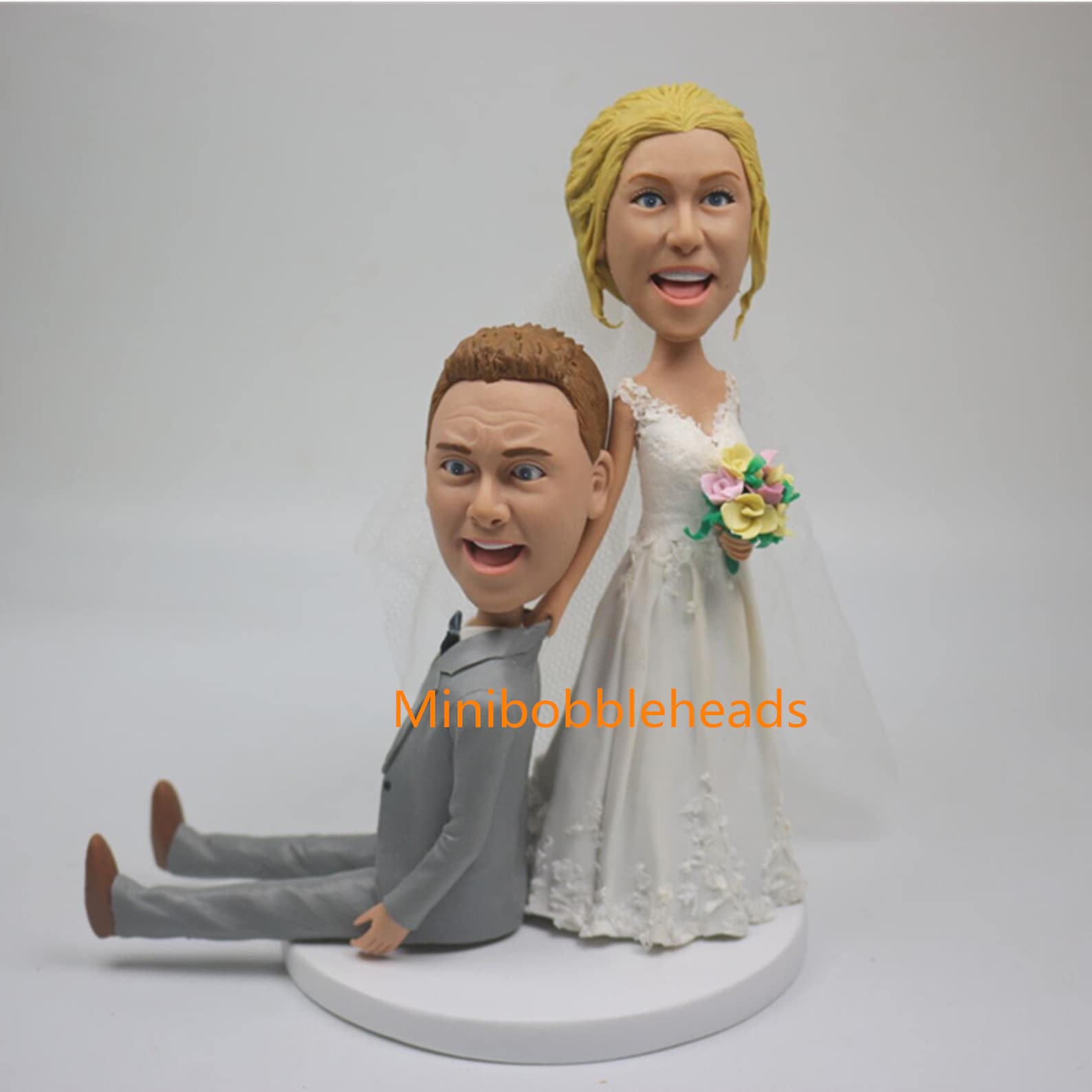 Handmade Custom New Married Couple Wedding Bobble Head, Custom ...