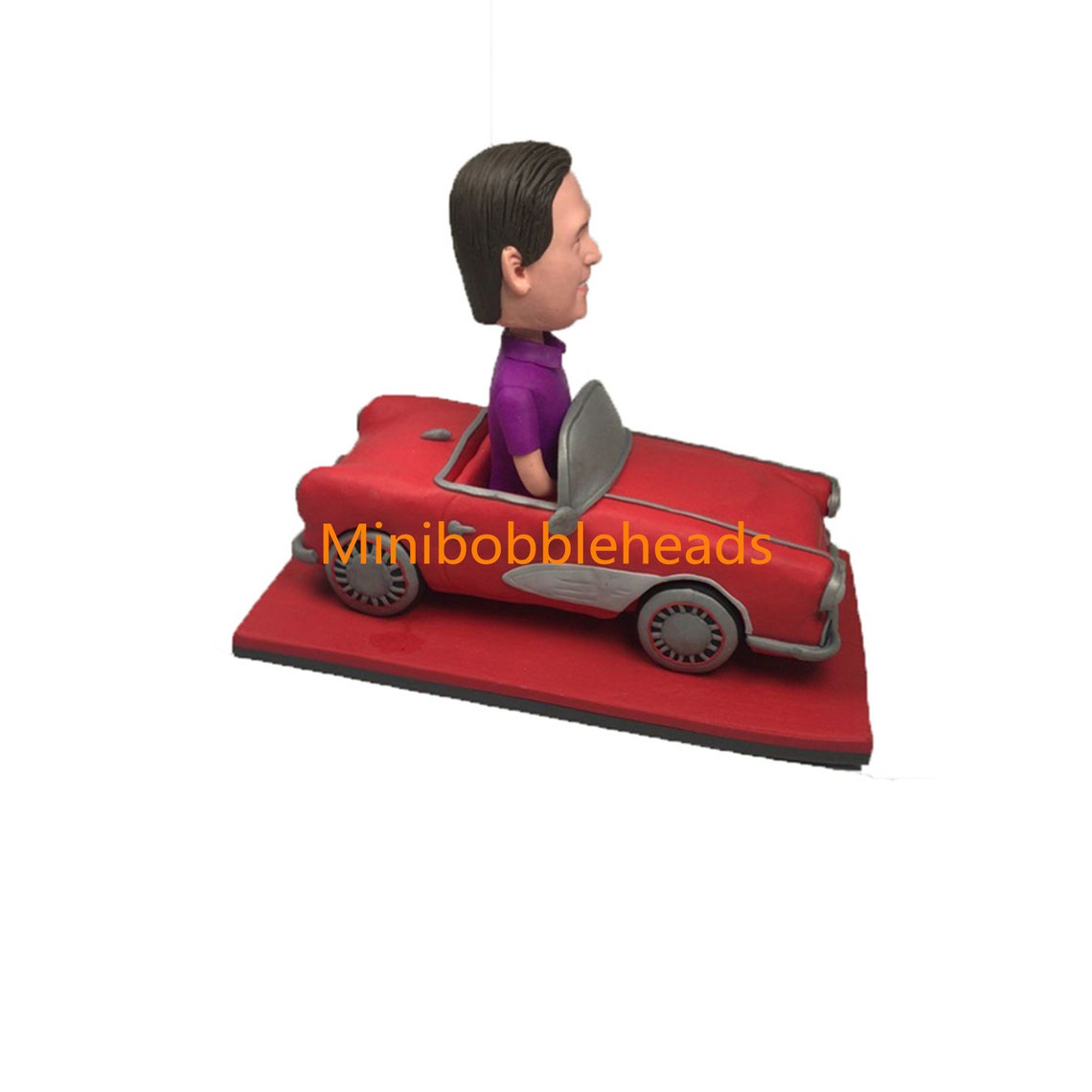 Custom Man Driving a Car Bobbleheads Red Car Gift for - Etsy