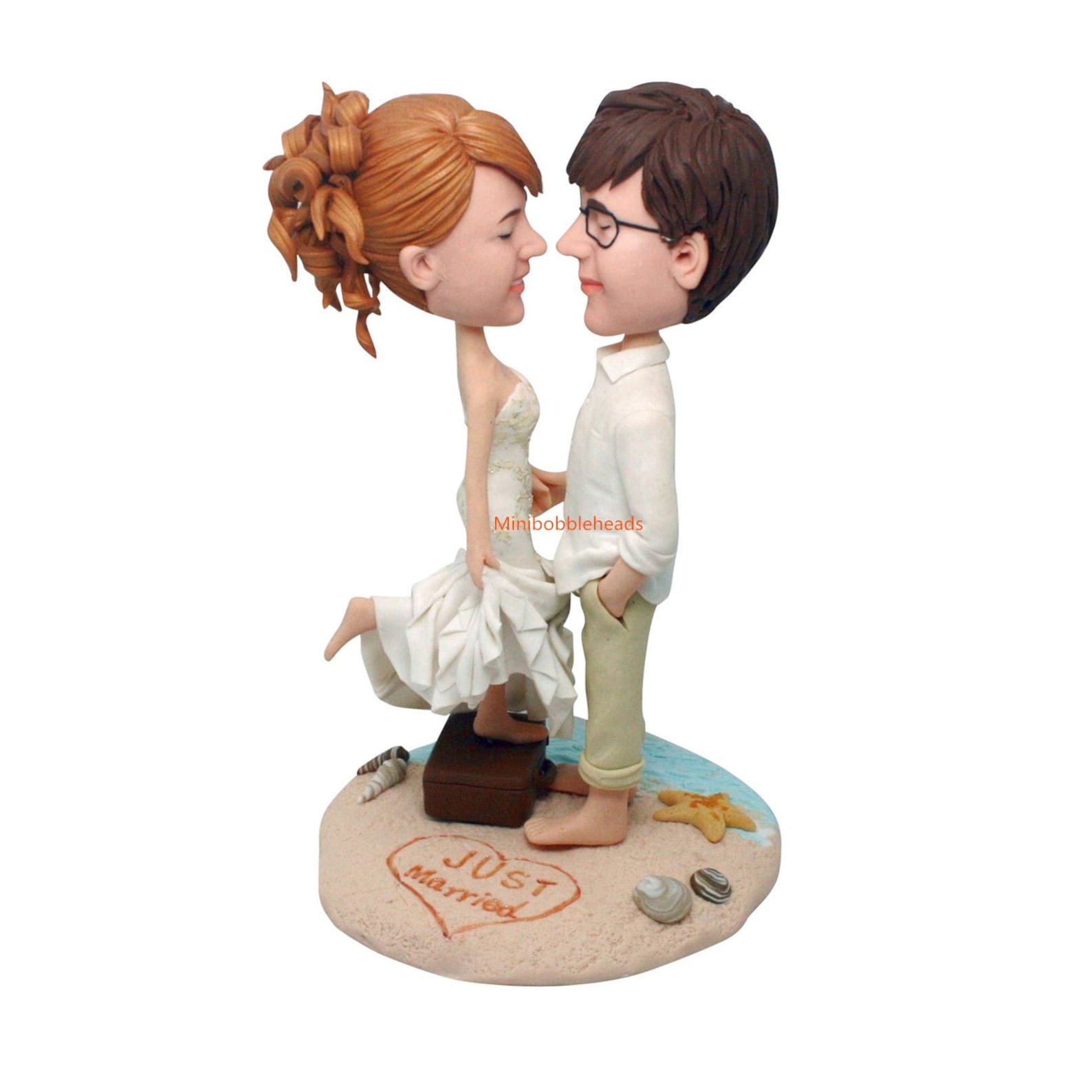 Handmade Custom Marry to Me Kiss Wedding Bobble Head Handmade Polymer ...
