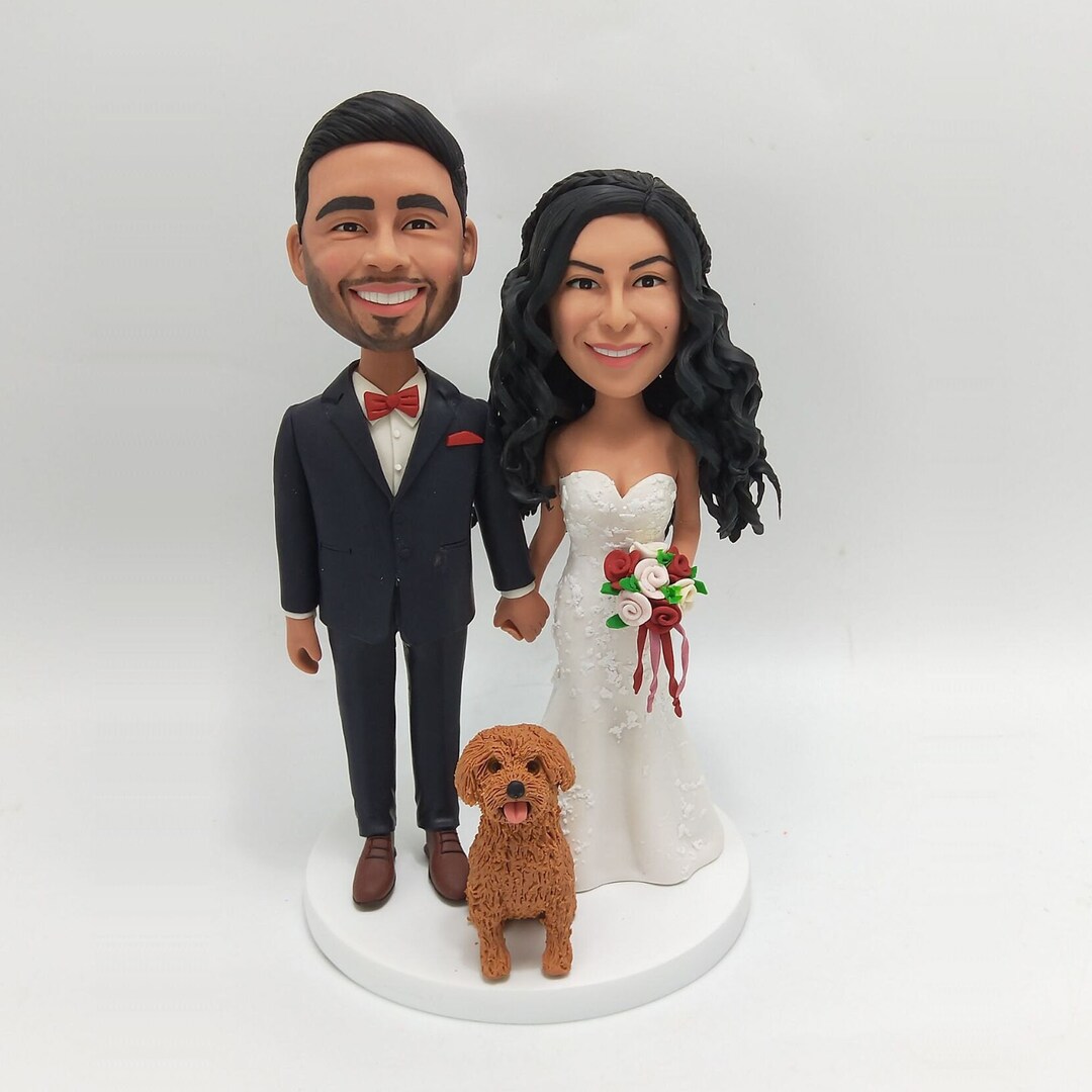 Custom Couple Bobble Head, Bobblehead Couple,bobblehead Wedding Cake ...