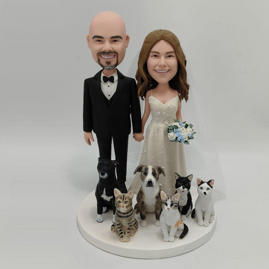 Custom Wedding Cake Topper,wedding Cake Topper,wedding Bobble Head,cake ...
