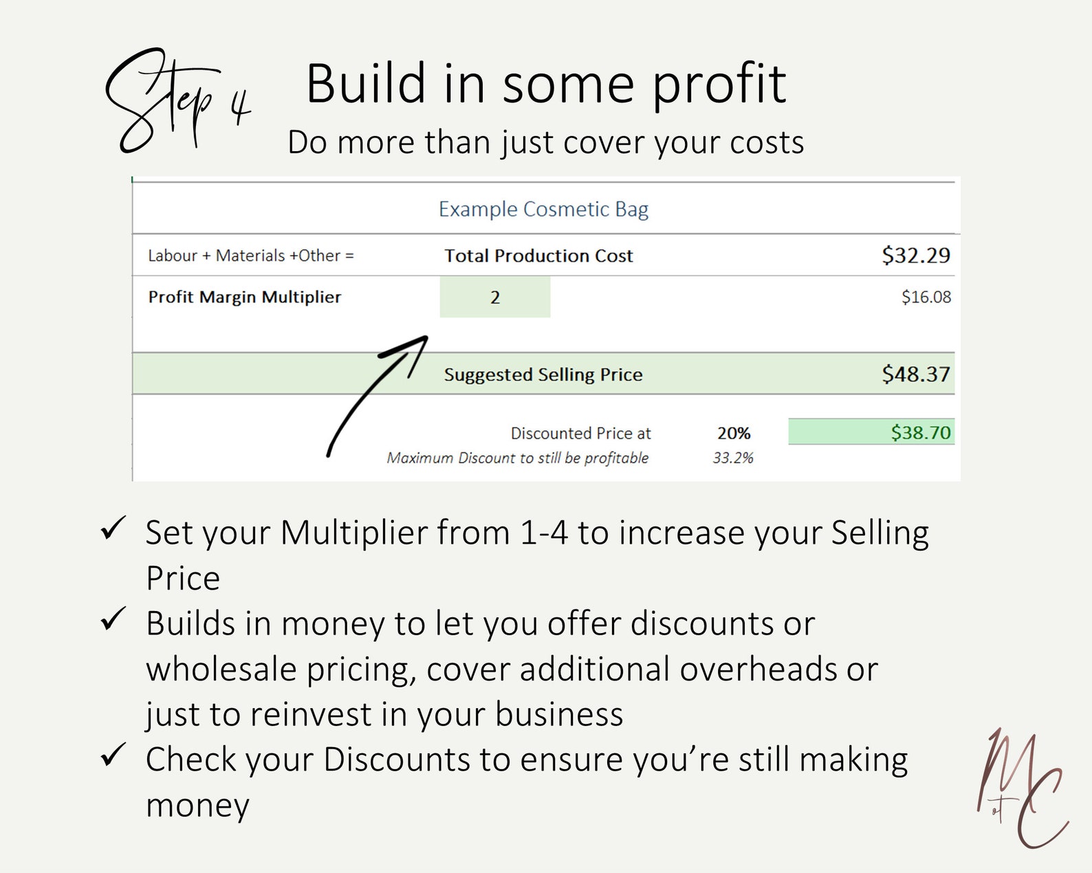 Pricing Calculator Worksheet: Cost of Goods Template (excel / Google ...
