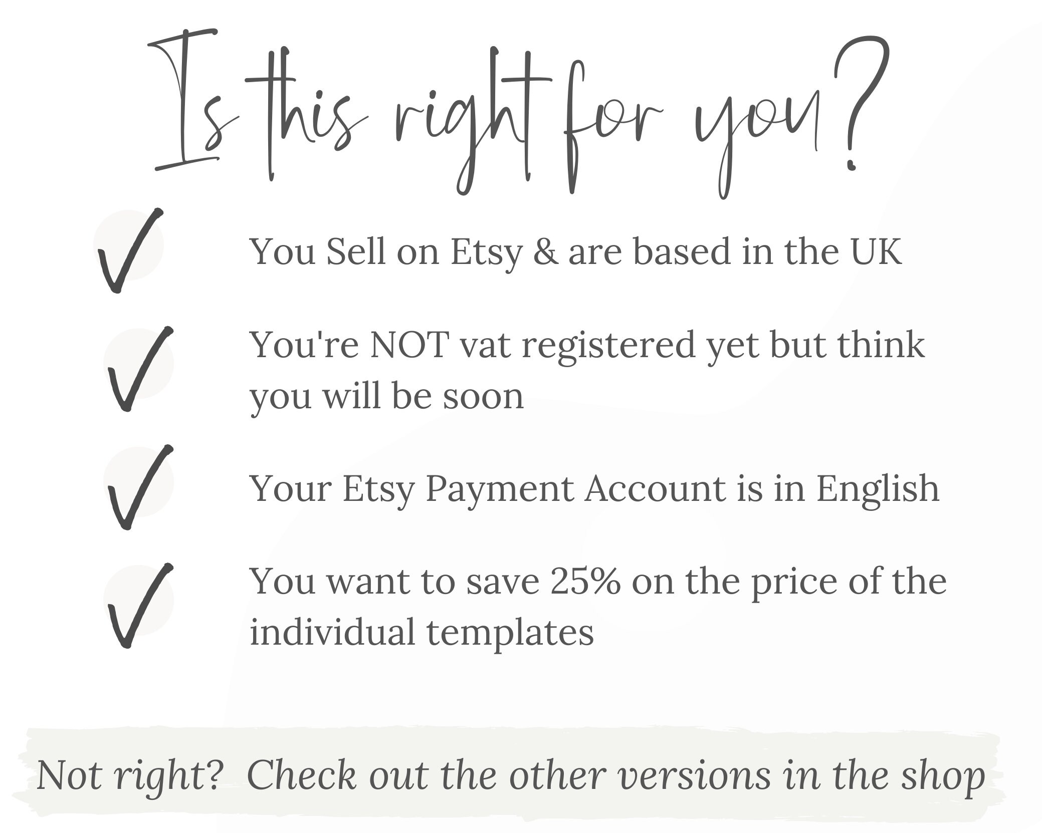 Etsy UK Bookkeeping Spreadsheet Bundle: Pre & Post VAT Registration ...