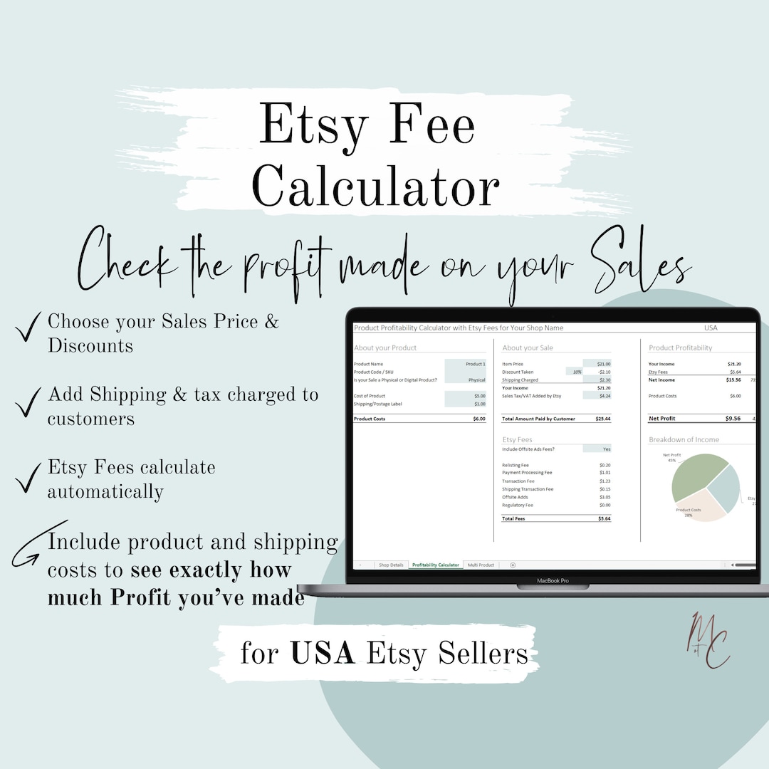 Etsy Fee and Product Profitability Calculator for USA Sellers ...