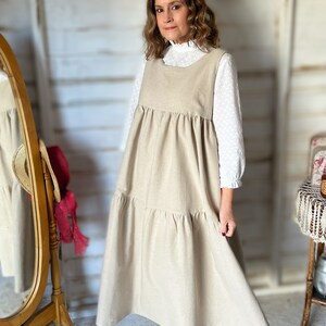 Womens Pinafore Dress Sewing Pattern, Downloadable PDF, Tiered Style ...