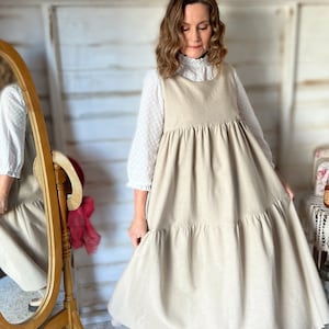 Womens Pinafore Dress Sewing Pattern, Downloadable PDF, Tiered Style ...