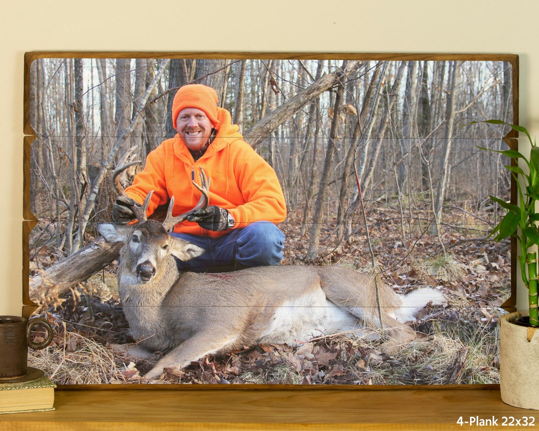 Deer Picture, Hunting Gift for Men, Hunting Photo on Wood, Father Son ...