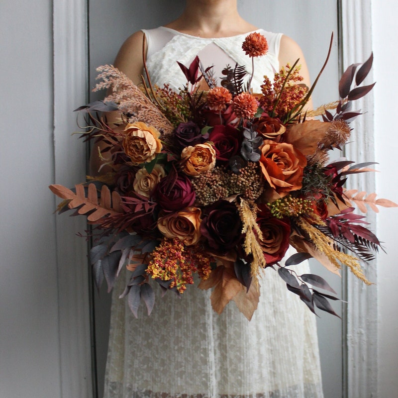Rust Bridal Bouquet - Etsy