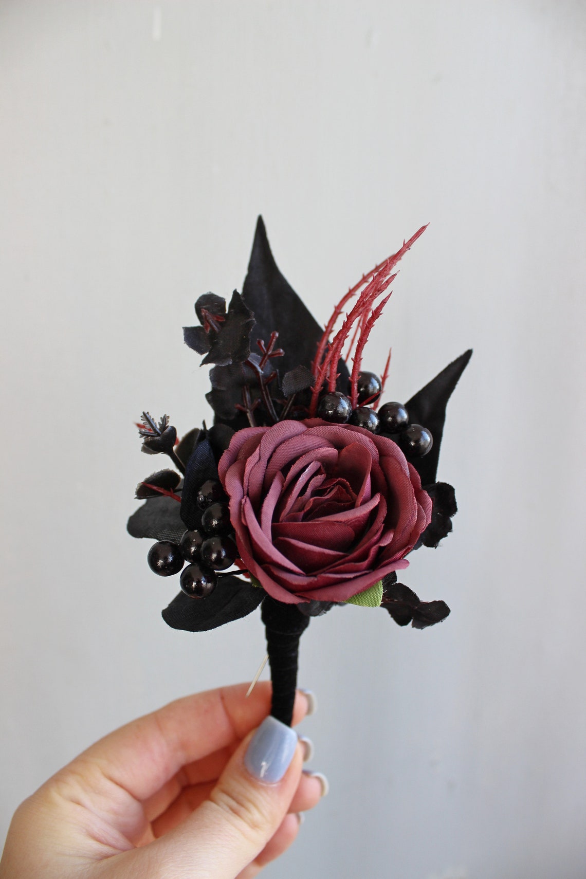 Gothic Wedding Bouquet, Black Bouquet, Moody Wedding Bouquet - Etsy