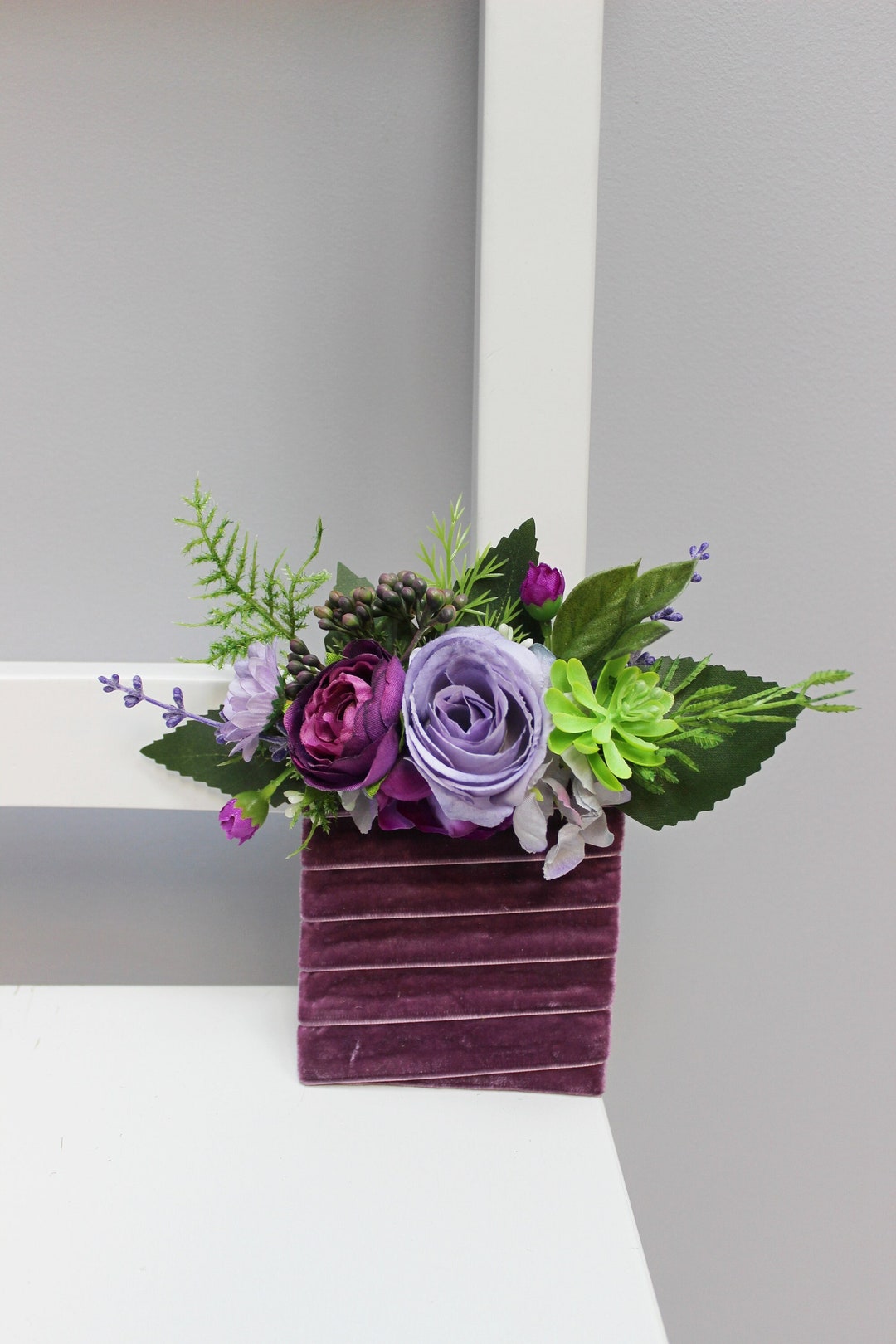 Purple Green Pocket Boutonniere, Groom Square, Wedding Pocket ...