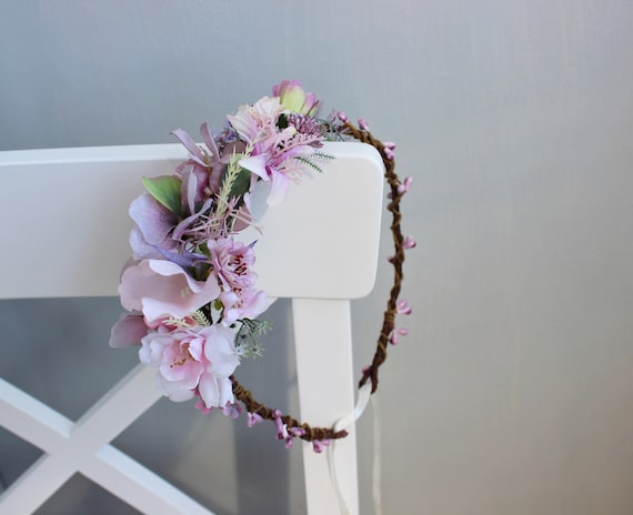 Pastel Flower Crown Wedding Floral Crown Wedding Flowers | Etsy