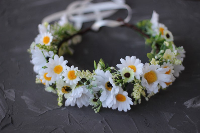 Daisy Flower Crown Cottagecore Crown Daisy Wedding Floral - Etsy