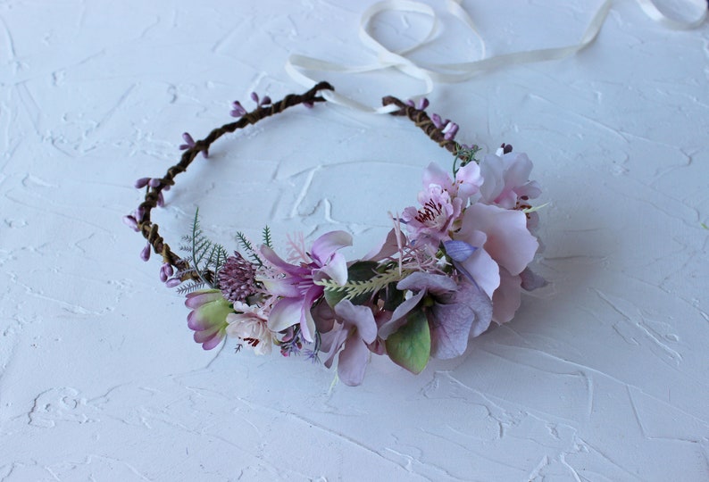 Pastel Flower Crown Wedding Floral Crown Wedding Flowers - Etsy