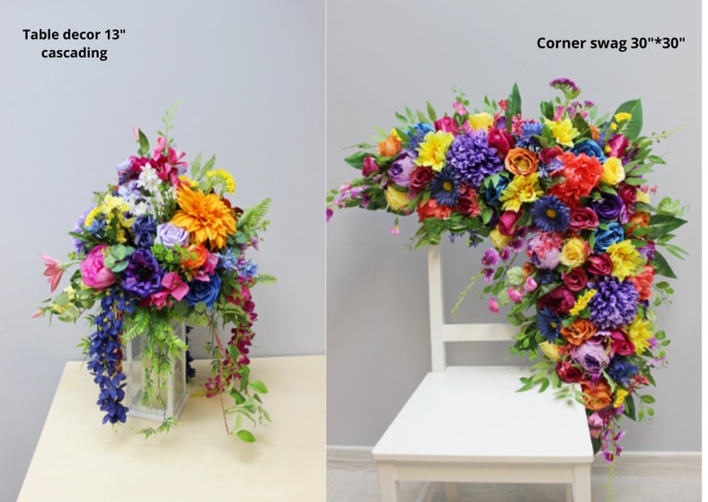 Colorful Cake Toppers, Rainbow Cake Flowers, Wedding Cake Decorations ...
