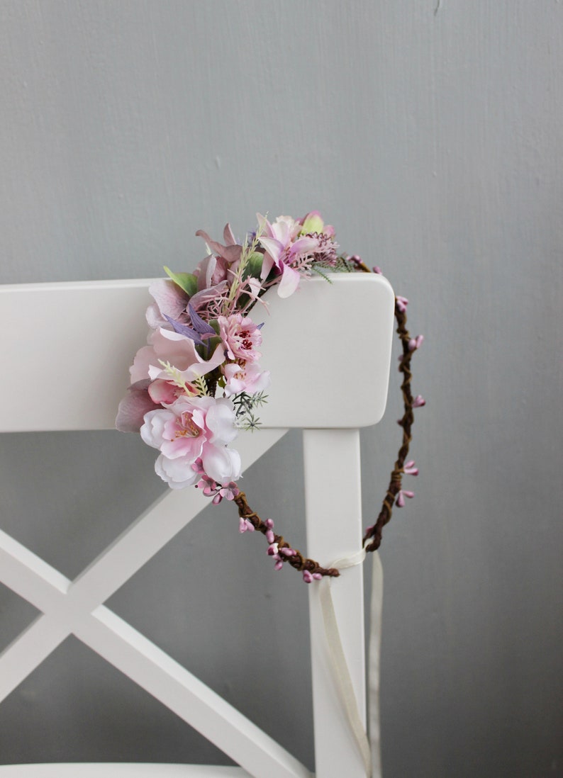 Pastel Flower Crown Wedding Floral Crown Wedding Flowers - Etsy