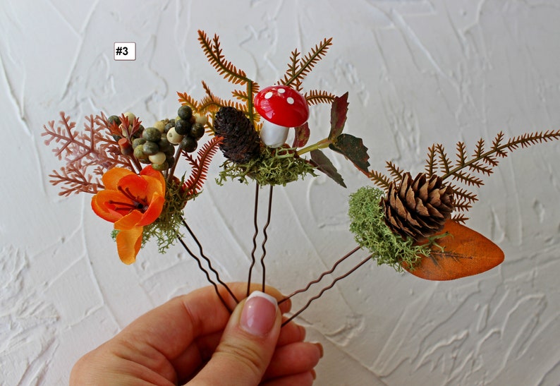 Cottagecore Wedding Hair Pins Woodland Pins Goblincore | Etsy