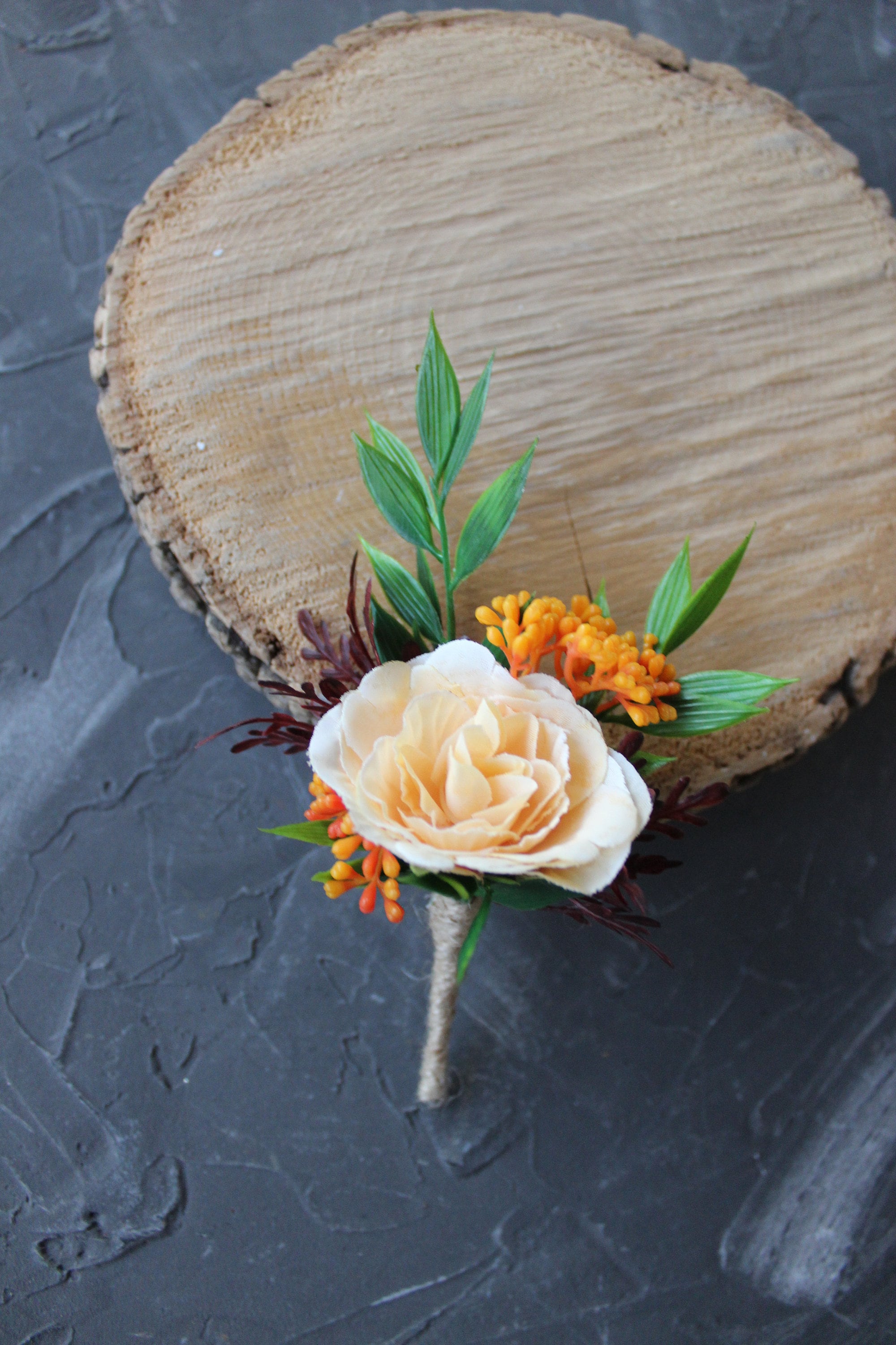 Burgundy Orange Ivory Pin on Corsage, Mother Corsage, Grandma Brooch ...