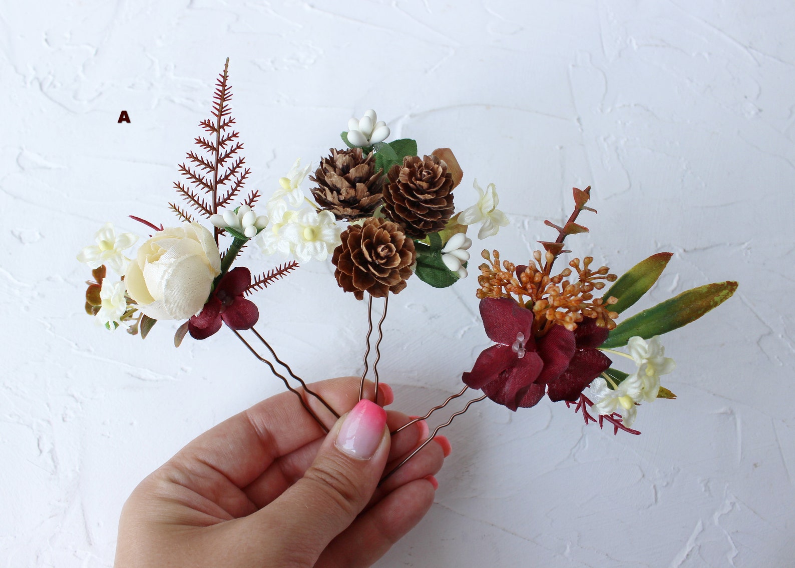 Cottagecore Wedding Hair Pins Floral Hair Pins Woodland | Etsy