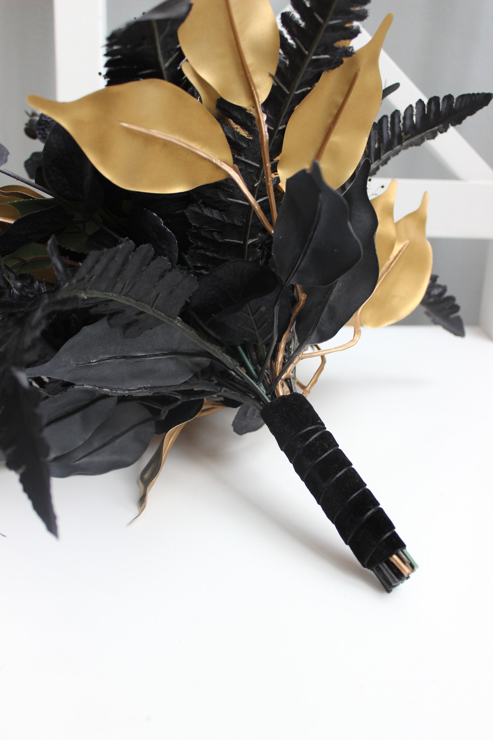 Black Gold Wedding Bouquet Gothic Wedding Bouquet Moody | Etsy