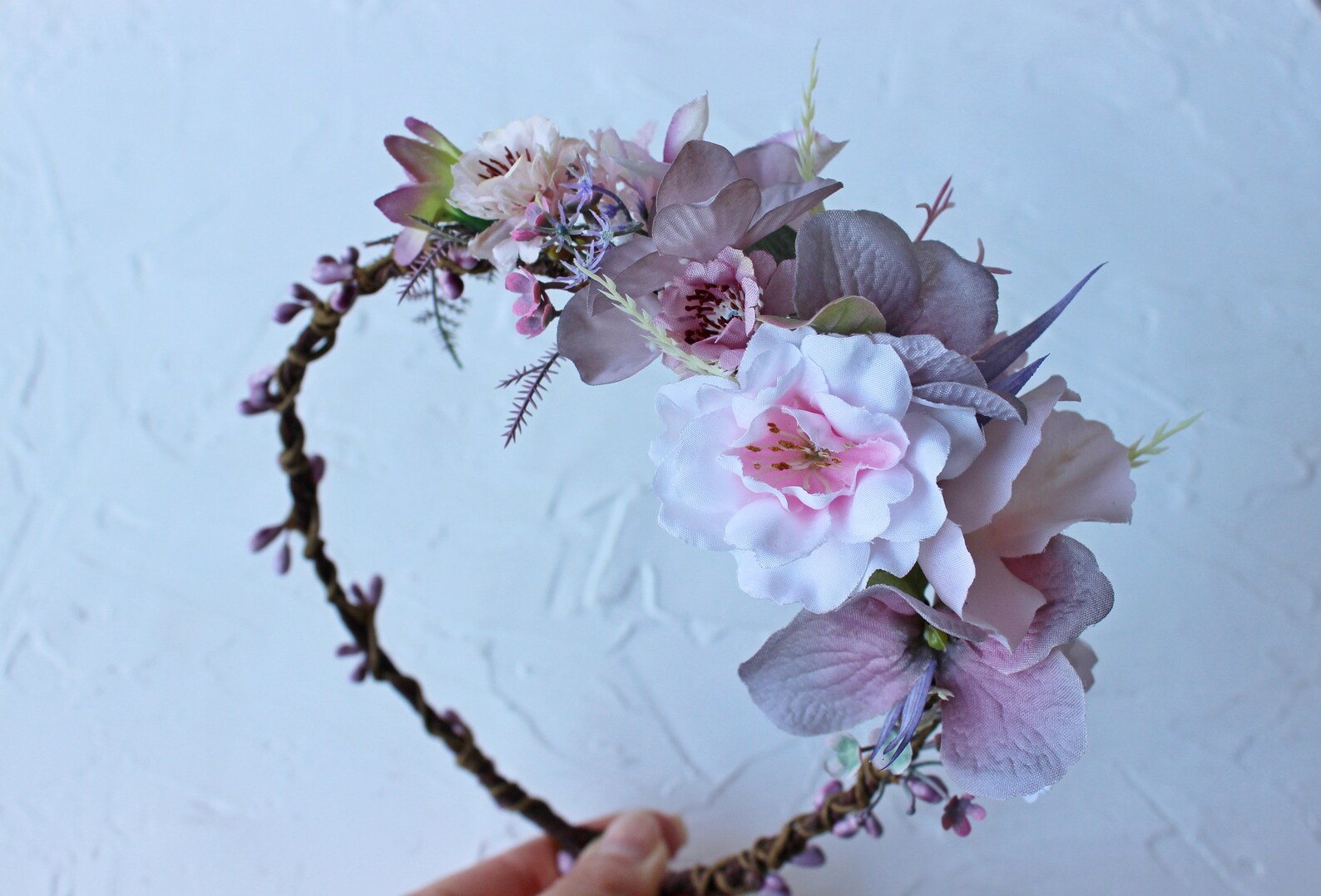 Pastel Flower Crown Wedding Floral Crown Wedding Flowers - Etsy