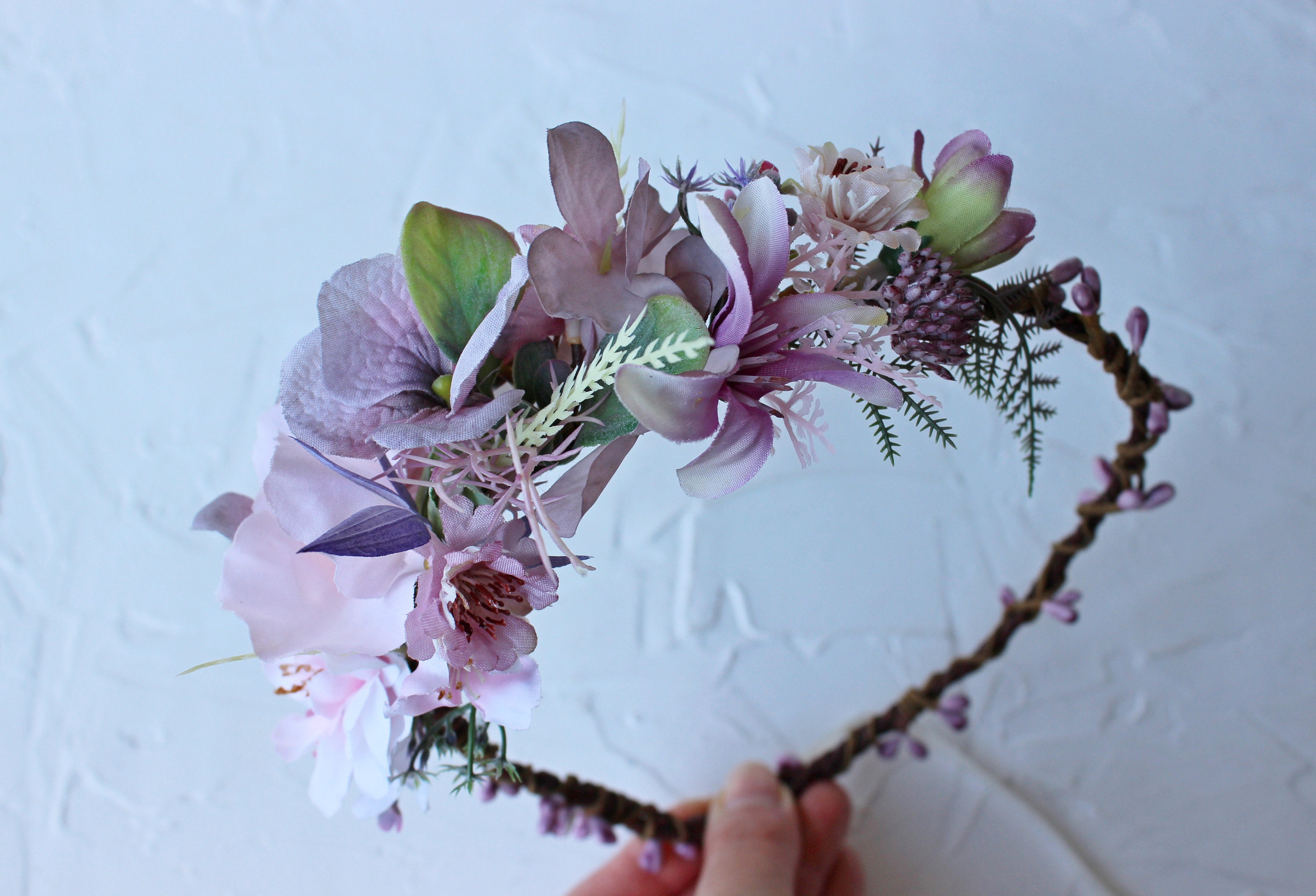 Pastel Flower Crown Wedding Floral Crown Wedding Flowers | Etsy