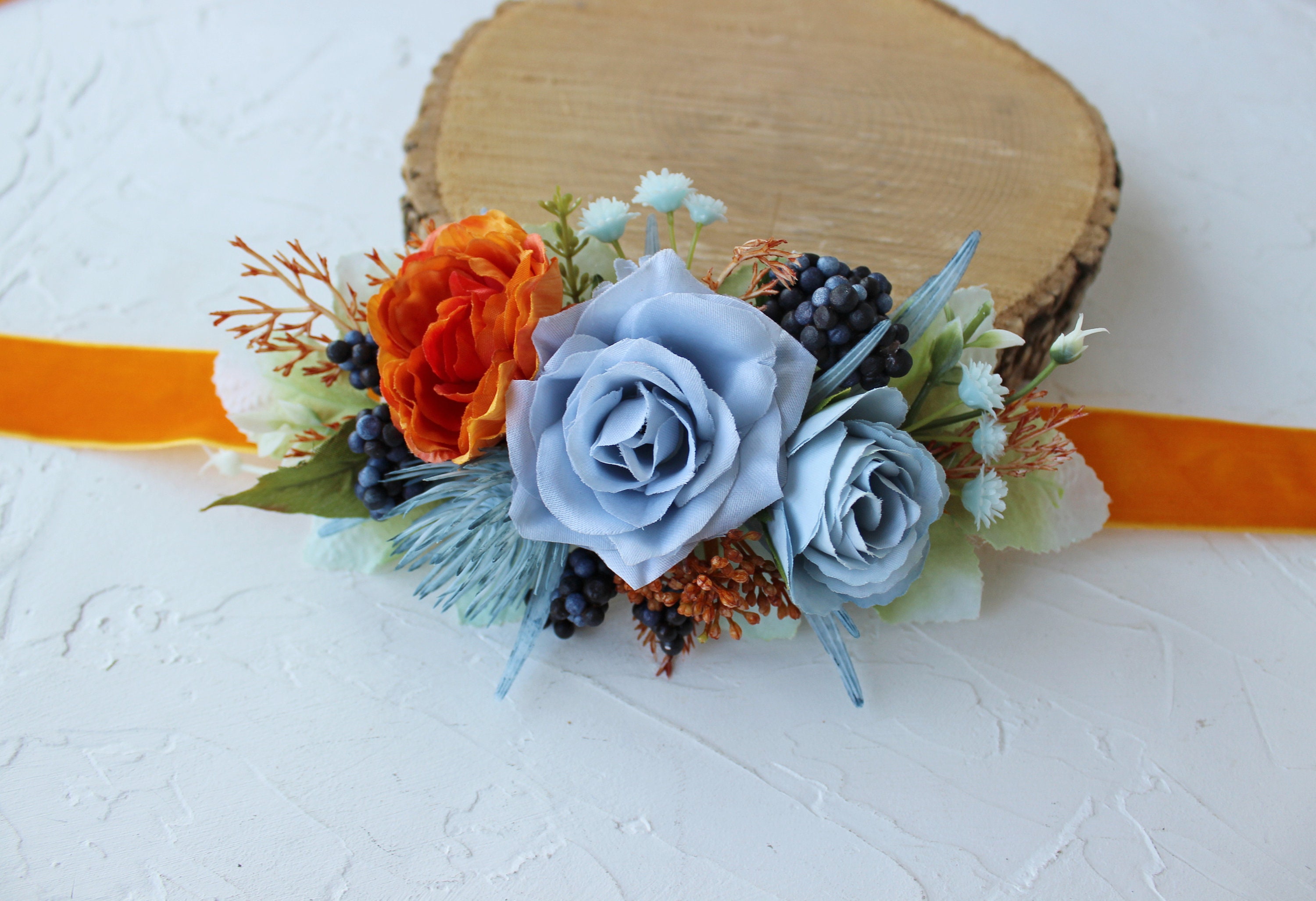 Navy Orange Bridal Sash, Fall Wedding Sash Belt, Flower Girl Belt - Etsy