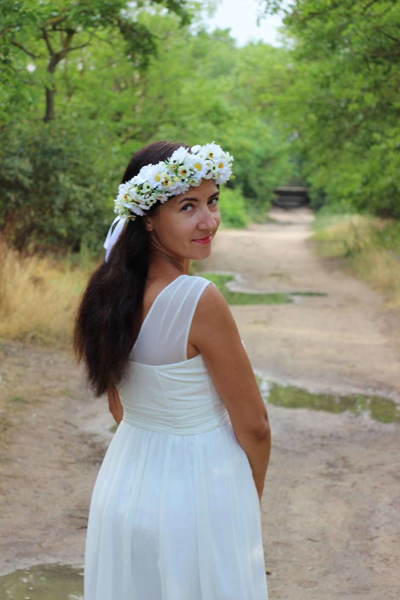 Daisy Flower Crown Cottagecore Crown Daisy Wedding Floral - Etsy