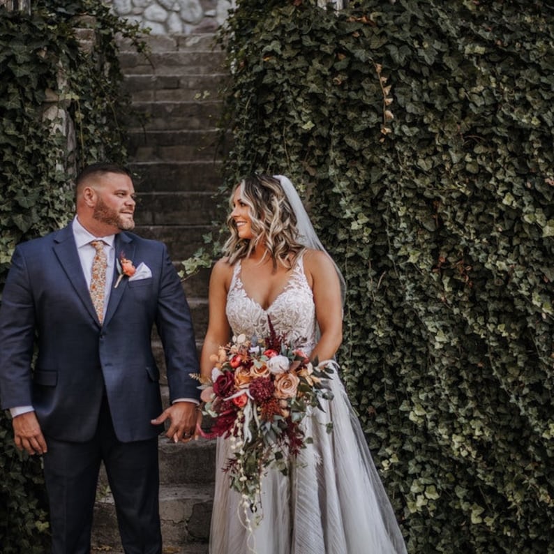 Light Rust Burgundy Arch Flowers Fall Wedding Arch Swag - Etsy