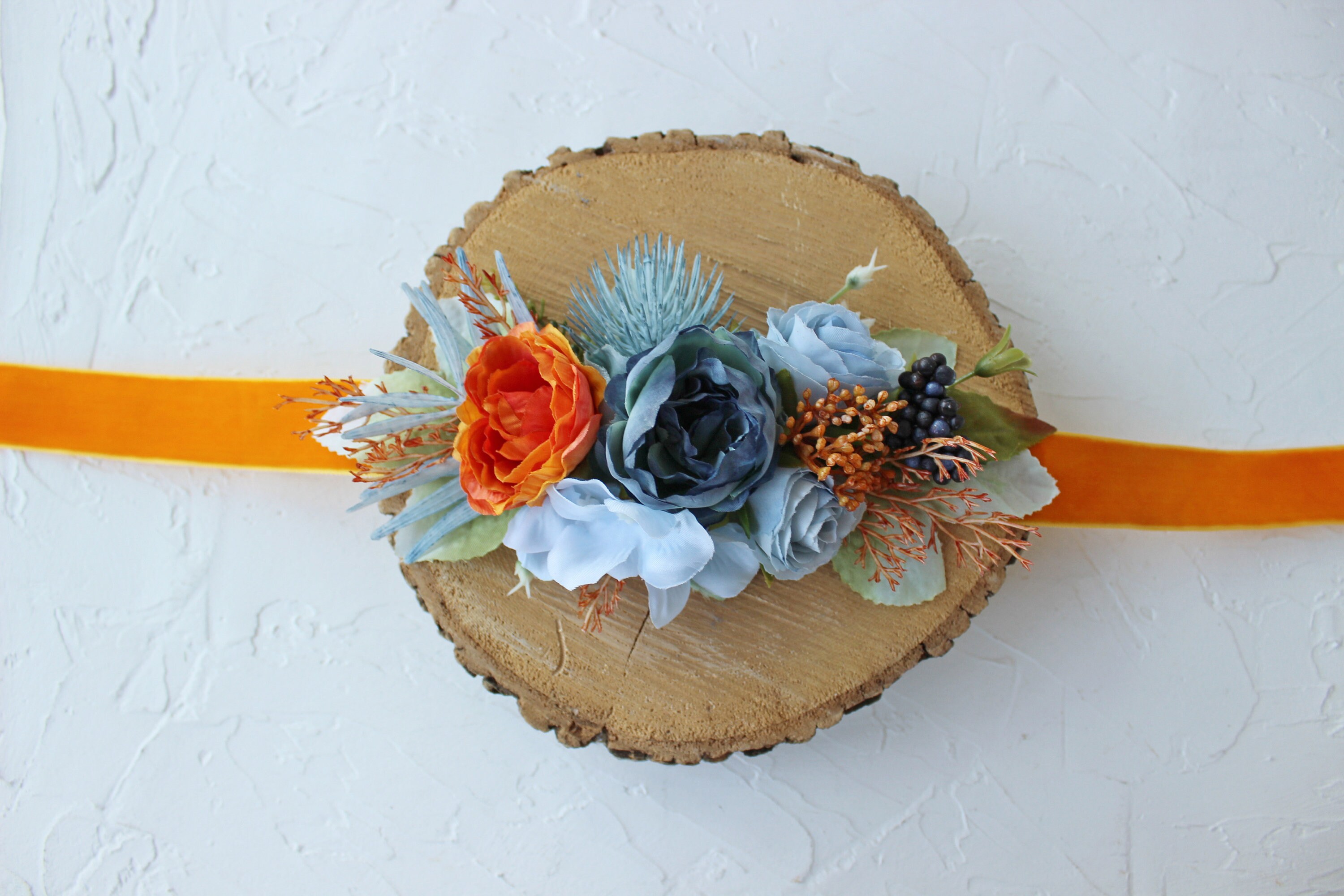 Navy Orange Bridal Sash, Fall Wedding Sash Belt, Flower Girl Belt - Etsy