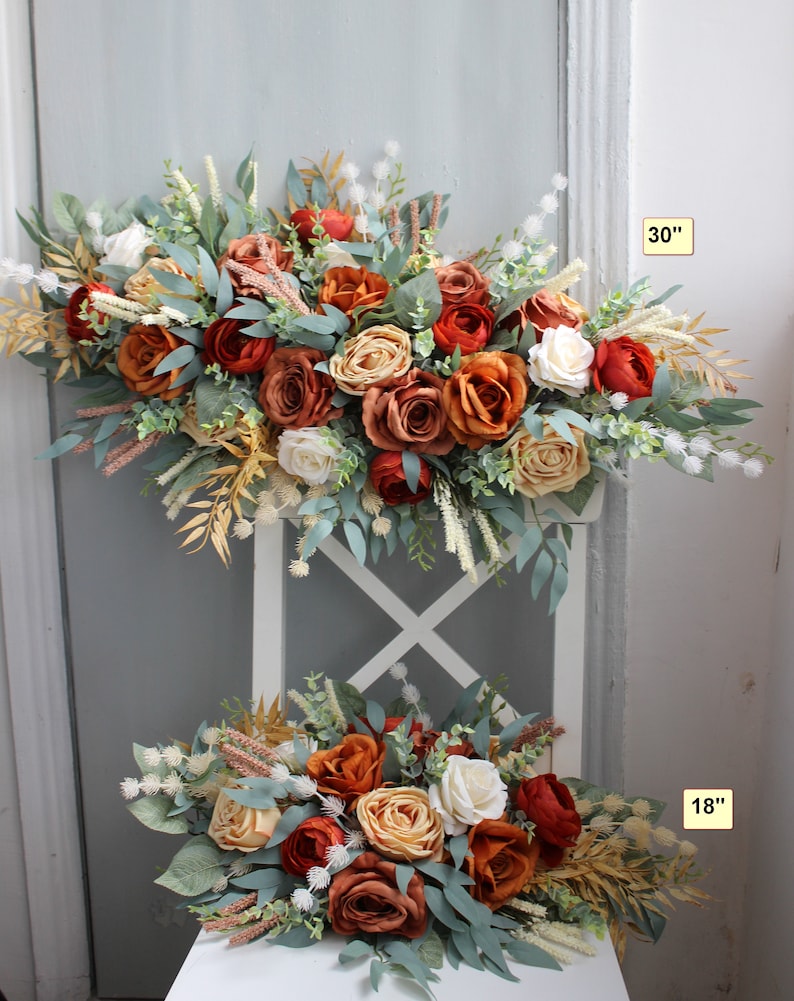 Rust Terracota Wedding Flowers Fall Boutonniere Rust Corsage - Etsy