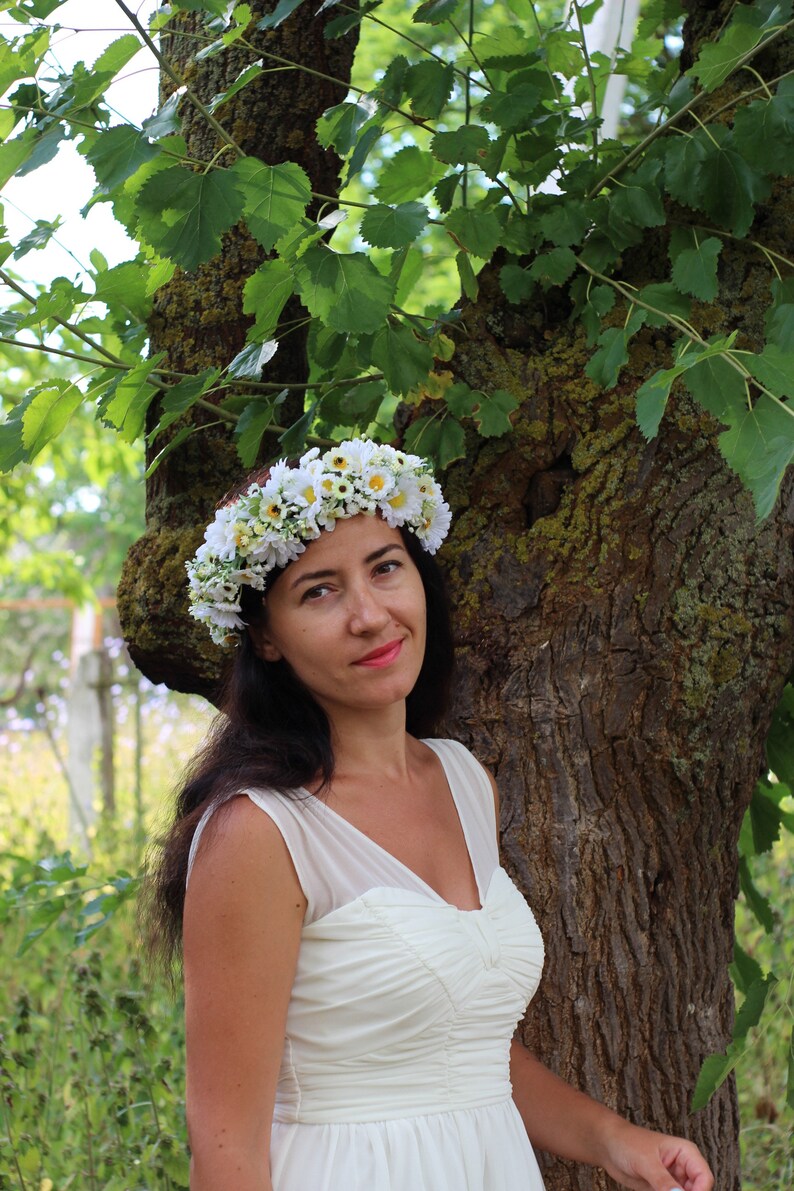 Daisy Flower Crown Cottagecore Crown Daisy Wedding Floral - Etsy