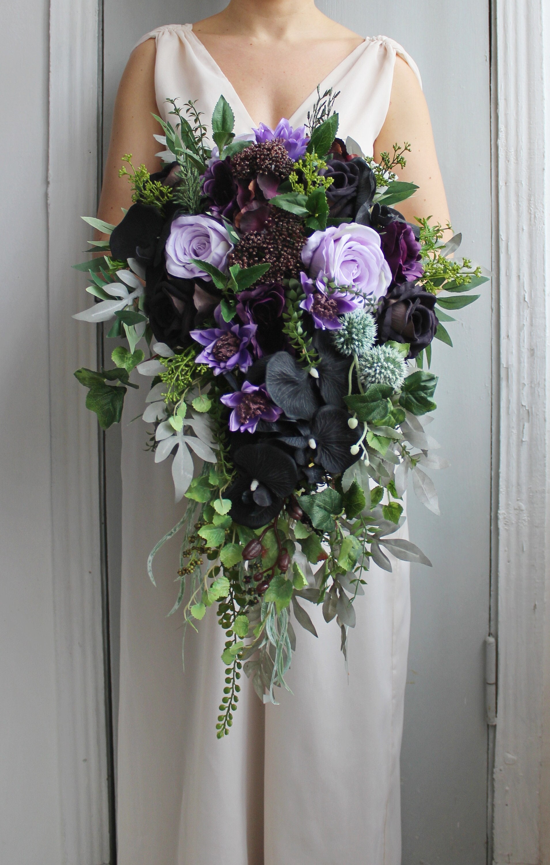 Purple And Green Wedding Flowers