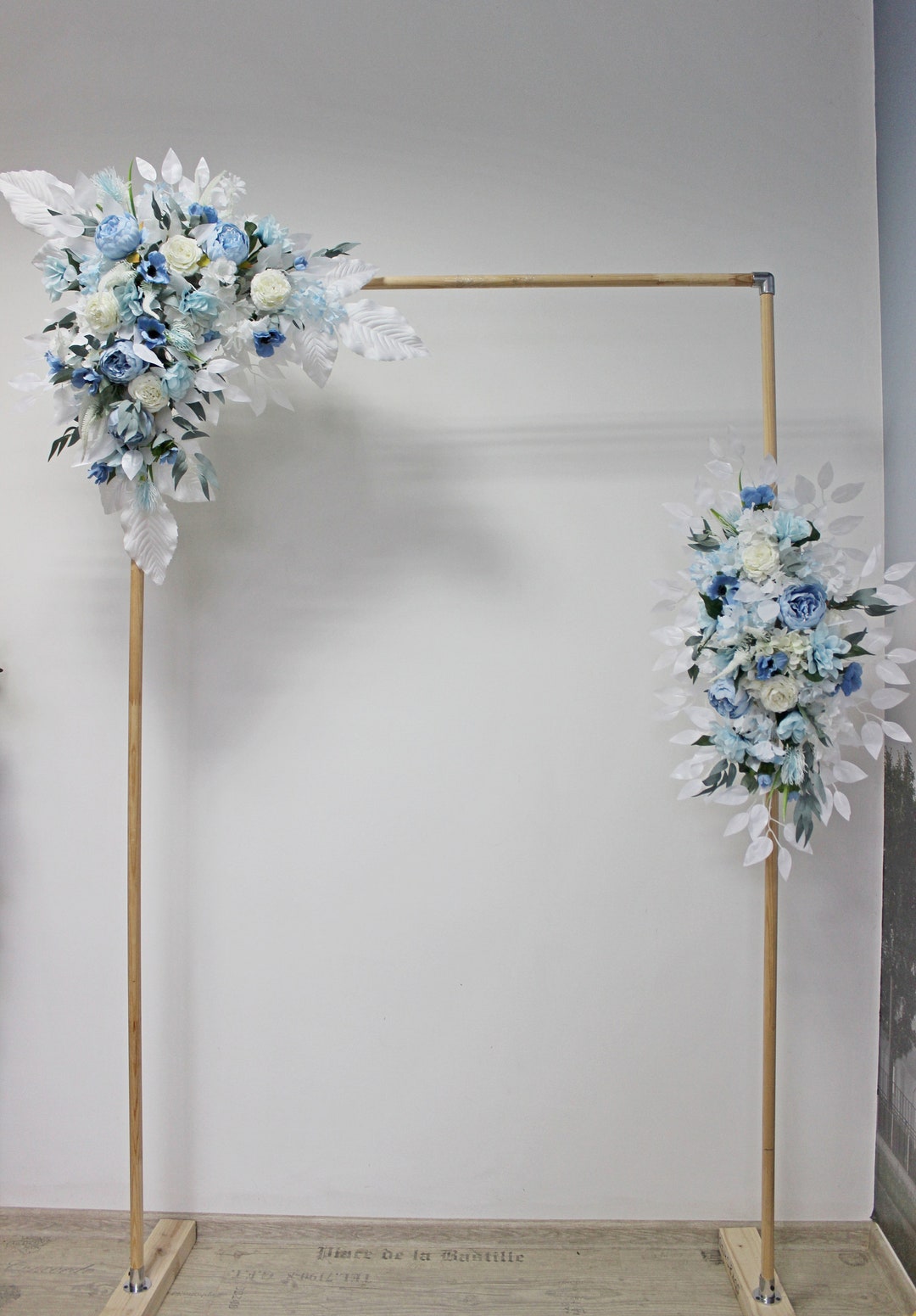 Sky Blue White Arch Flowers, Boho Flower Arch, Light Blue Arch Swag - Etsy