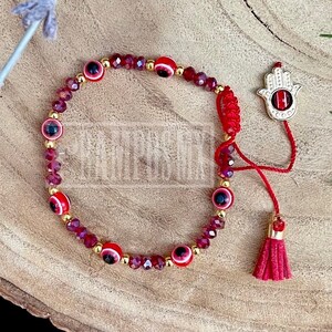 Mexican Hamsa Hand & Evil Eye Woven Bracelet ,adjustable Bracelet ...