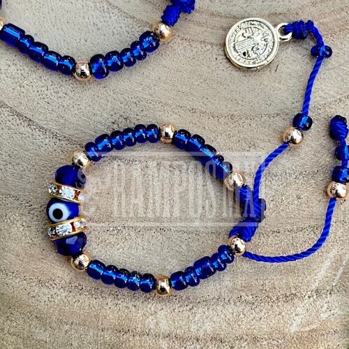 Mexican Evil Eye Kids Bracelet adjustable Bracelet Handmade - Etsy